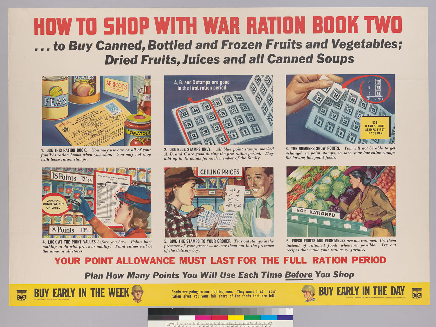 Reprint of a WW2 Food Rationing Chart Poster | Charts, Poster and Food
